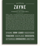 Zayne | Name Art Print – Name Stories