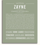 Zayne | Name Art Print – Name Stories