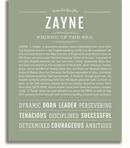 Zayne | Name Art Print – Name Stories