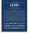 Zayne | Name Art Print – Name Stories