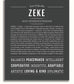 Zeke Personalized Name Meaning Art Prints – Name Stories