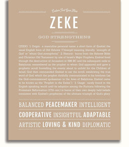 Zeke | Name Art Print – Name Stories