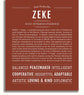 Zeke | Name Art Print – Name Stories