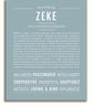 Zeke | Name Art Print – Name Stories
