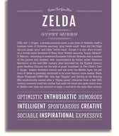 Zelda | Name Art Print – Name Stories
