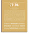 Zelda Personalized Name Meaning Art Prints – Name Stories