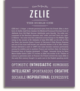Zelie | Name Art Print – Name Stories