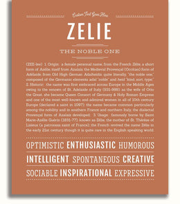 Zelie | Name Art Print – Name Stories