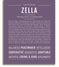Zella | Name Art Print – Name Stories