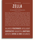 Zella | Name Art Print – Name Stories