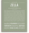 Zella | Name Art Print – Name Stories