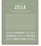 Zella | Name Art Print – Name Stories