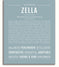 Zella | Name Art Print – Name Stories