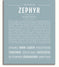 Zephyr | Name Art Print – Name Stories
