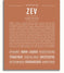 Zev | Name Art Print – Name Stories
