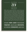Zev | Name Art Print – Name Stories
