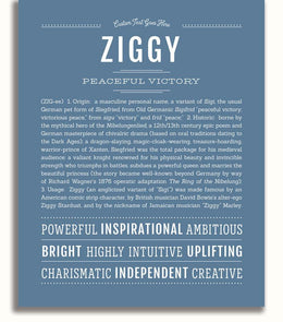 Ziggy | Name Art Print – Name Stories