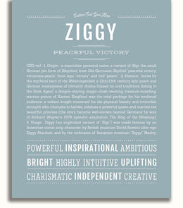 Ziggy | Name Art Print – Name Stories