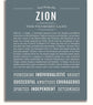 Zion (male) | Name Art Print – Name Stories