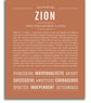 Zion Personalized Name Meaning Art Prints – Name Stories