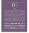Zoe | Name Art Print – Name Stories