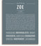 Zoe Personalized Name Meaning Art Prints – Name Stories