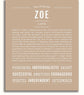 Zoe | Name Art Print – Name Stories