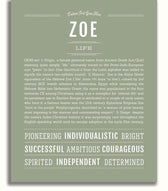 Zoe | Name Art Print – Name Stories