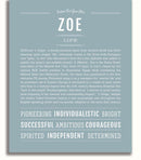 Zoe | Name Art Print – Name Stories