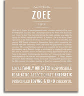 Zoee | Name Art Print – Name Stories