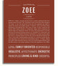 Zoee | Name Art Print – Name Stories