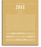 Zoee Personalized Name Meaning Art Prints – Name Stories