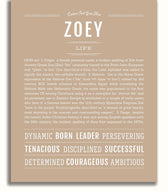 Zoey | Name Art Print – Name Stories