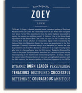 Zoey | Name Art Print – Name Stories
