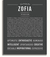 Zofia | Name Art Print – Name Stories