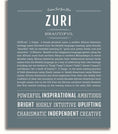 Zuri | Name Art Print – Name Stories