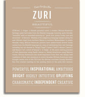 Zuri | Name Art Print – Name Stories