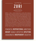Zuri Personalized Name Meaning Art Prints – Name Stories