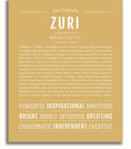 Zuri | Name Art Print – Name Stories