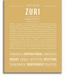Zuri | Name Art Print – Name Stories