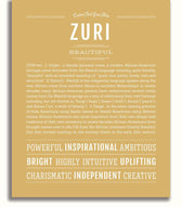 Zuri | Name Art Print – Name Stories