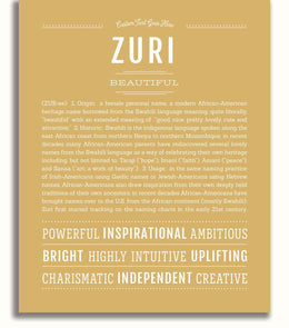 Zuri | Name Art Print – Name Stories