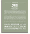 Zuri | Name Art Print – Name Stories