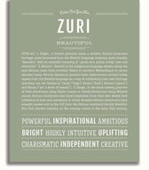 Zuri | Name Art Print – Name Stories