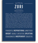 Zuri | Name Art Print – Name Stories