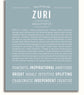 Zuri Personalized Name Meaning Art Prints – Name Stories